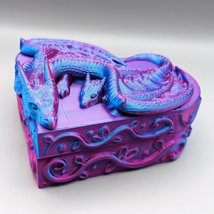 Heart Shaped Dragon Jewelry Box - Etsy