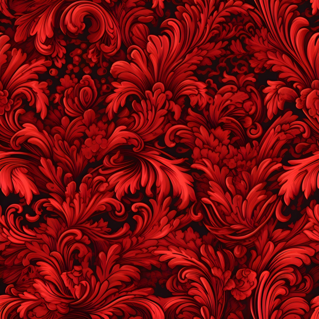 Scarlet Fae High Fantasy Seamless Tileable Textile - Etsy