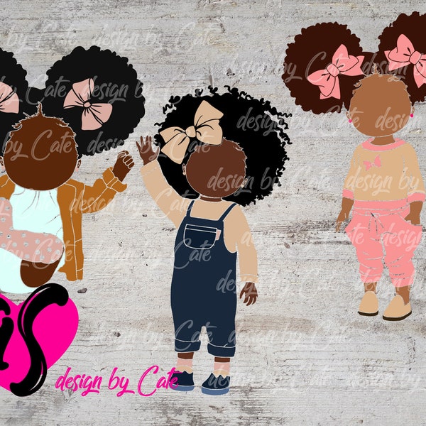 African American Childrens Clipart - Etsy