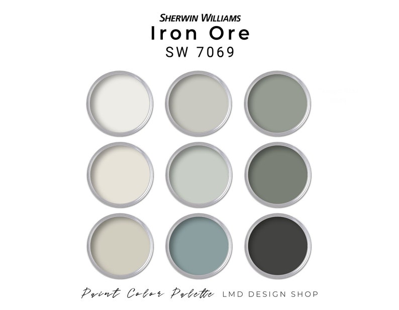 Iron Ore Sherwin Williams Paint Color Palette House Paint Palette Iron ...