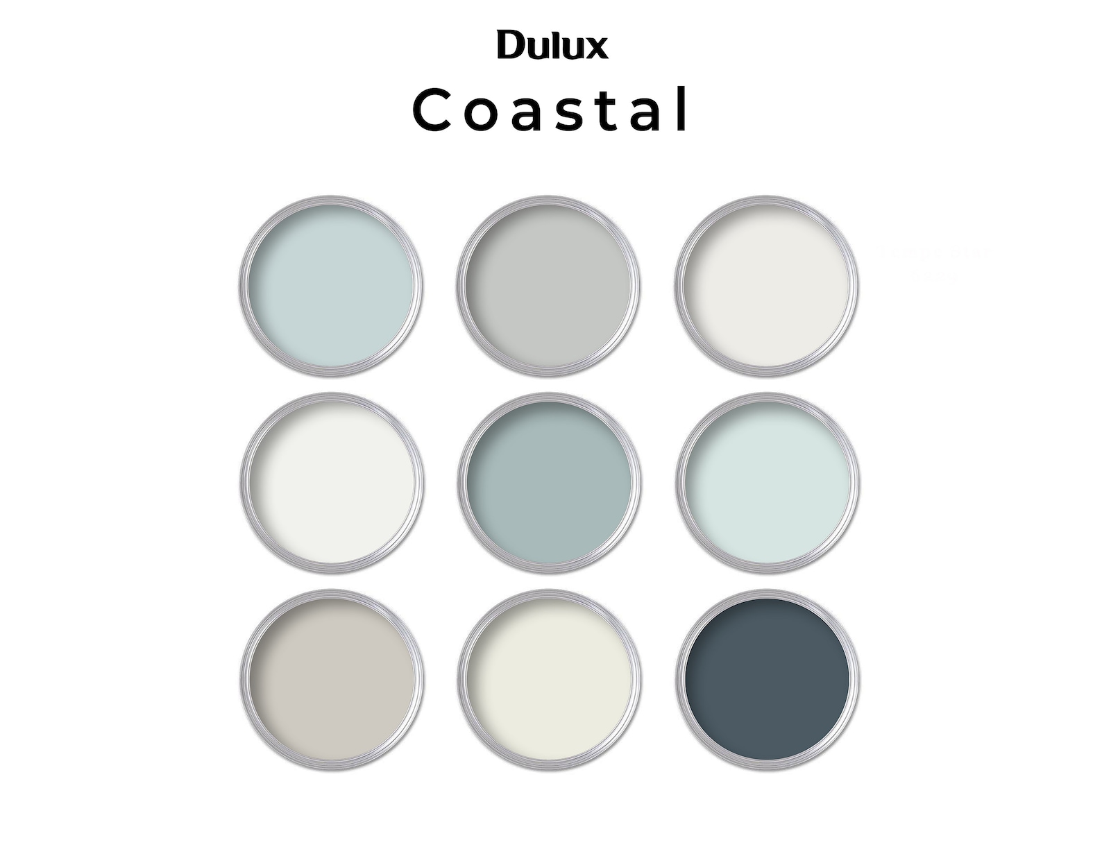 Dulux Coastal Paint Color Palette | Whole House Paint Palette Dulux ...