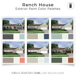 Exterior Paint Color Palette for Ranch House Paint Colors for Exterior ...