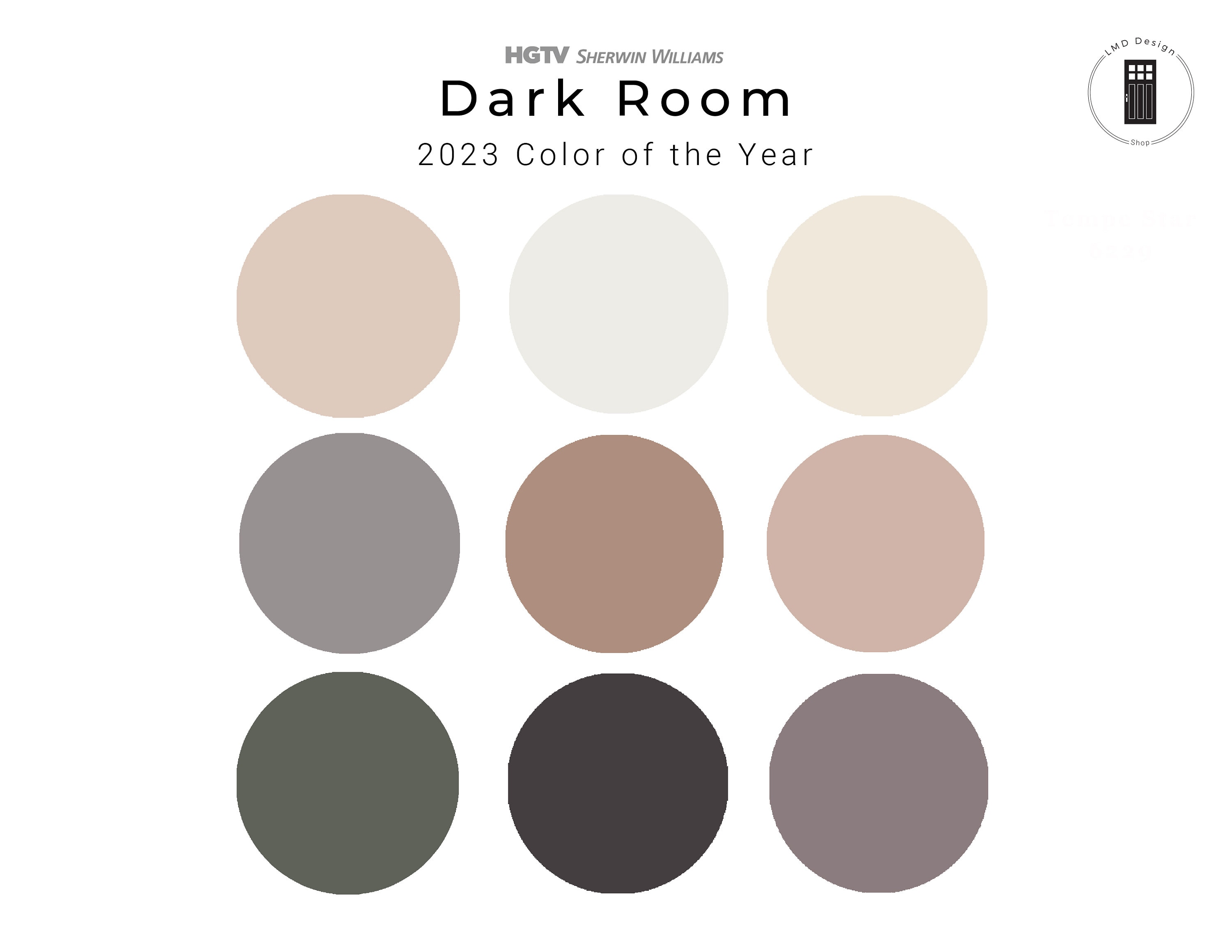 Darkroom Sherwin Williams Paint Color Palette 2023 | Interior Paint ...