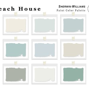 Beach House Sherwin Williams Paint Palette Coastal Paint - Etsy