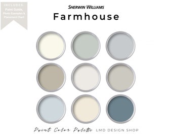 Rustic Farmhouse Paint Palette Sherwin Williams Whole House - Etsy