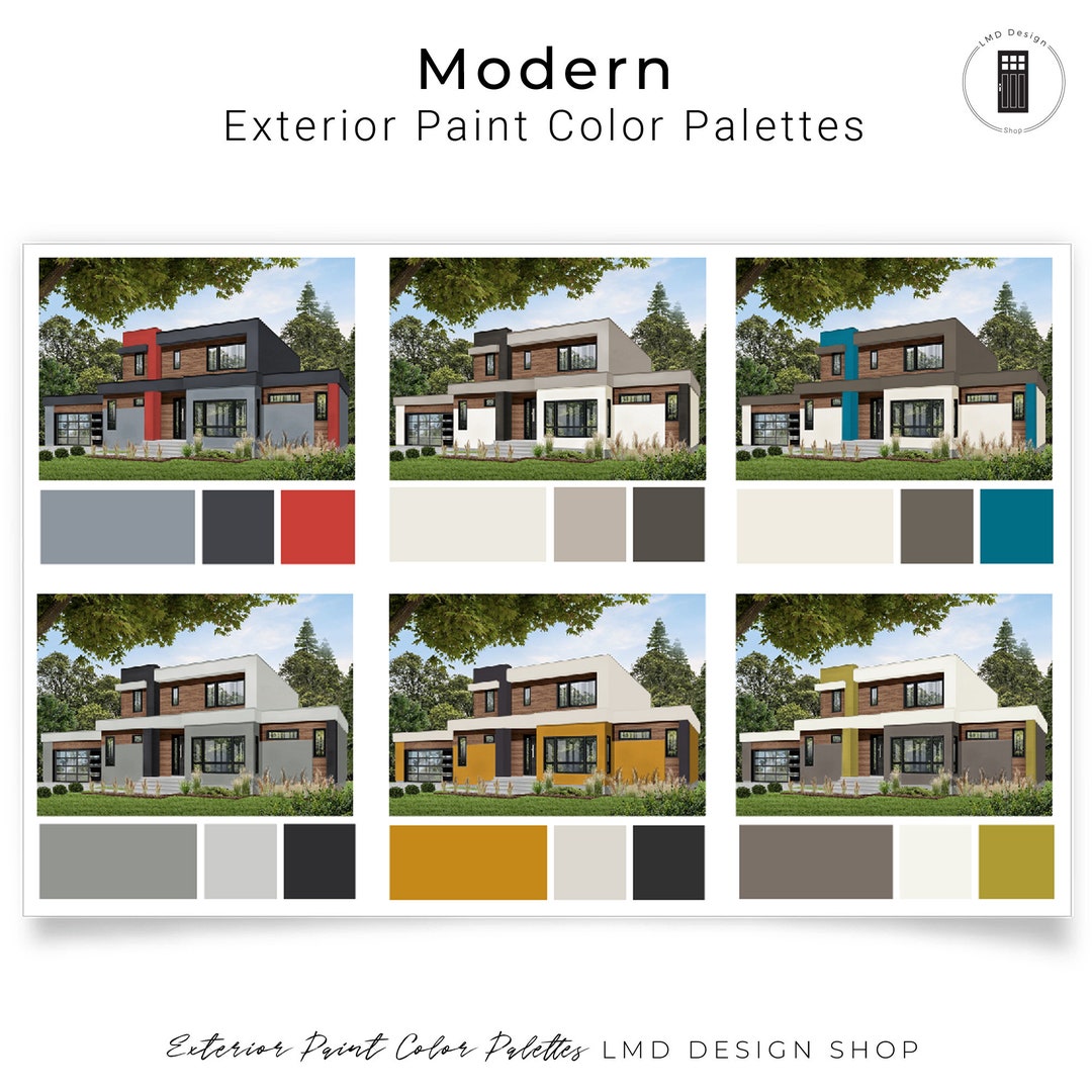 Exterior Paint Color Palettes Modern Home House Paint Color (Download ...