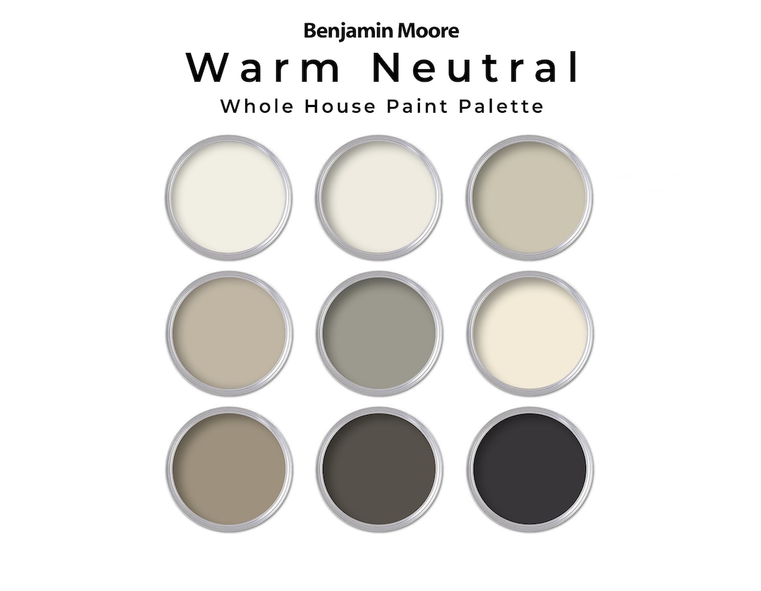 Benjamin Moore Warm Neutral Paint Color Palette | Neutral Interior ...