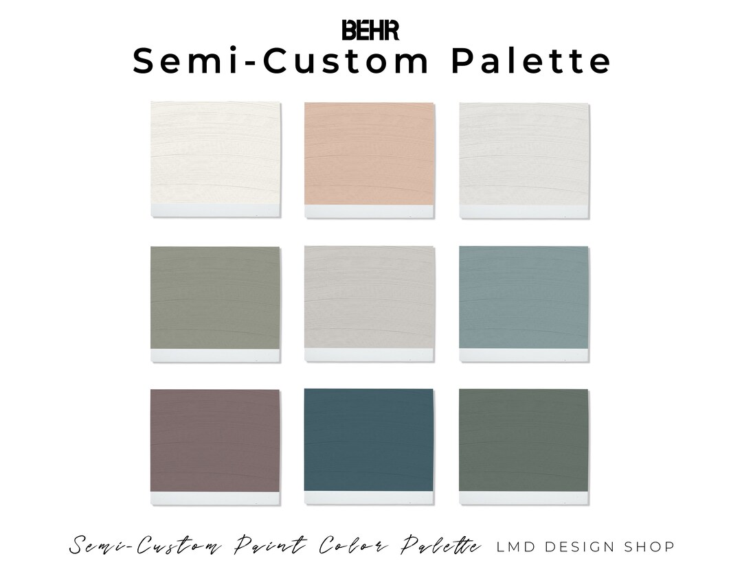Behr Custom Paint Color Palette Home Paint Color Consultation - Etsy