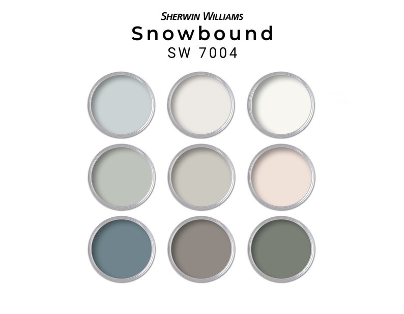 Sherwin Williams Snowbound Paint Colors | Whole House Color Palette SW ...