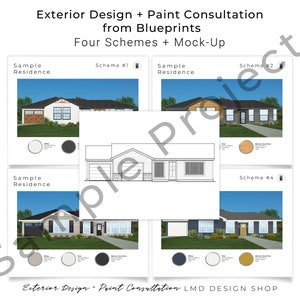 Exterior Design & Paint Color Consultation | Exterior Design Rendering ...
