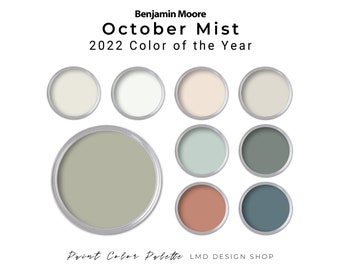 October Mist Benjamin Moore Paint Palette Whole House Color Palette - Etsy