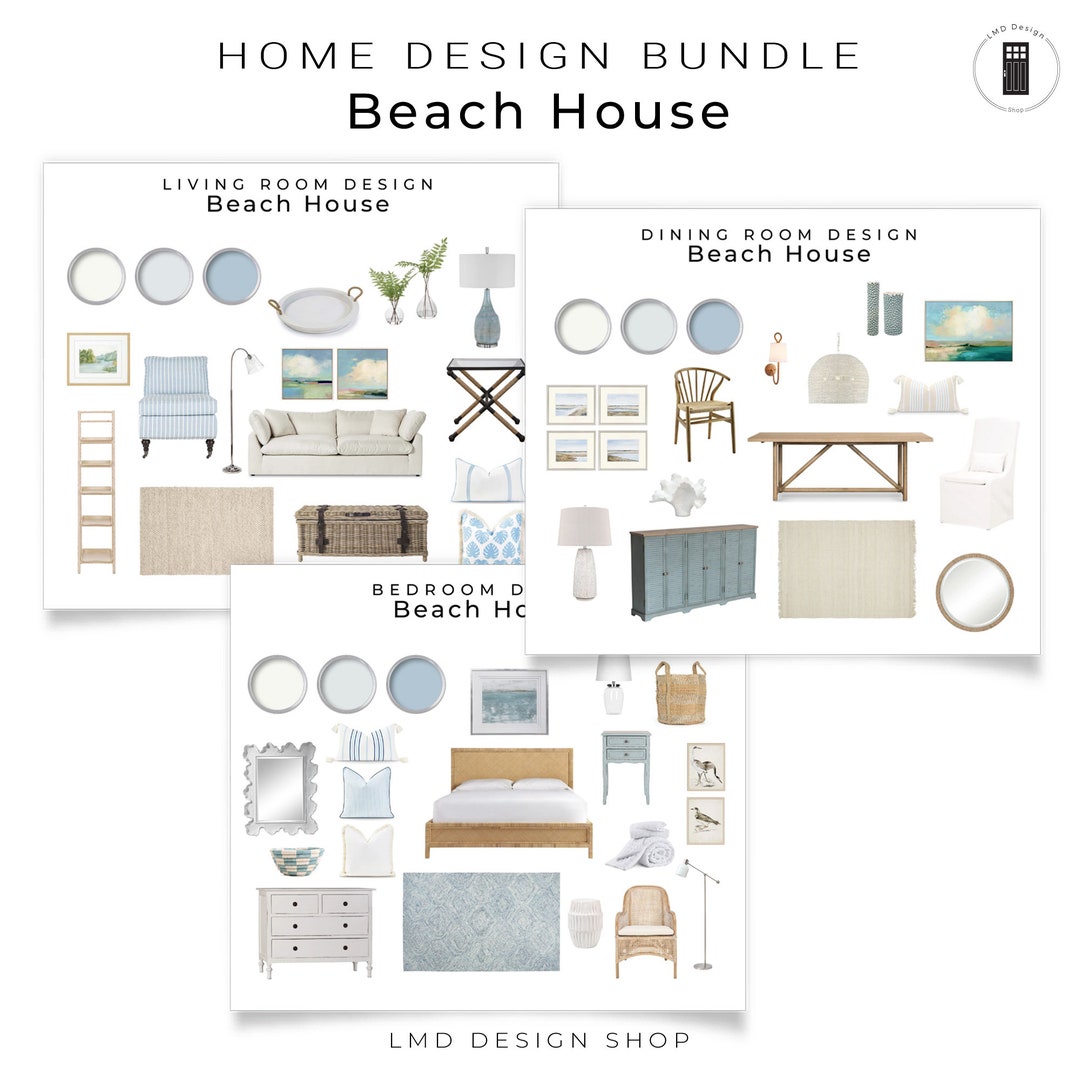 Bundle Beach House Design Mood Boards Whole House Beach Style Interior ...
