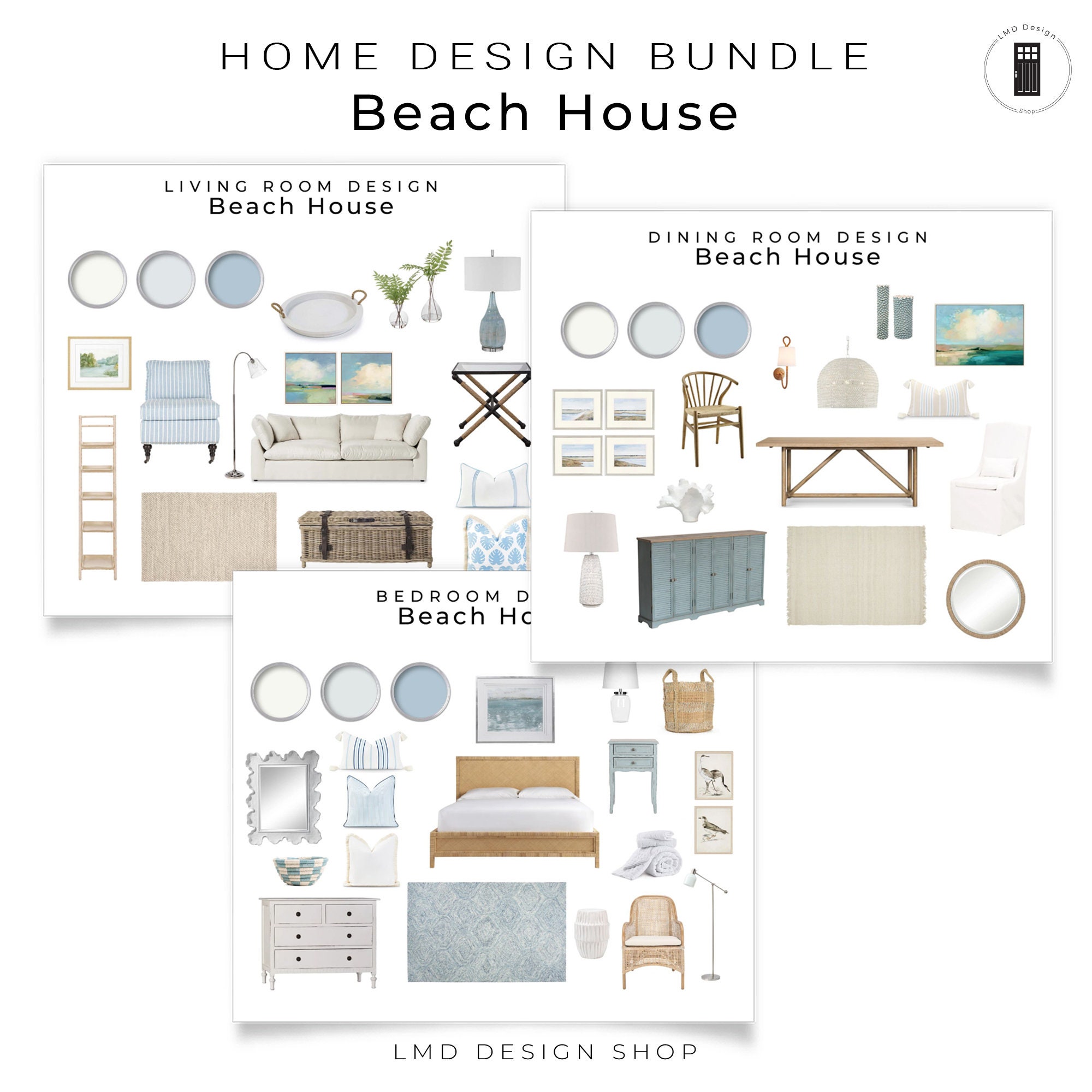 Bundle Beach House Design Mood Boards Whole House Beach Style Interior ...