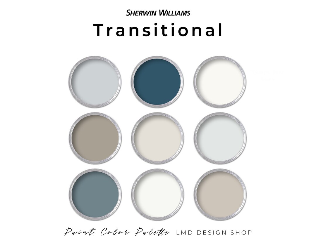 Sherwin Williams Transitional Paint Color Palette Interior Home Paint ...