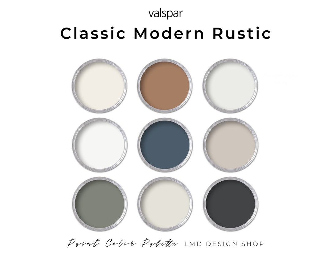 Rustic Modern Valspar Paint Palette Interior Paint Color Palette - Etsy
