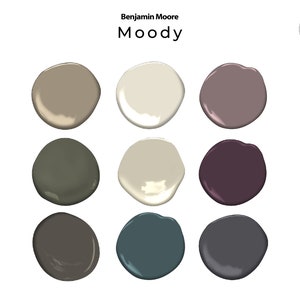Benjamin Moore Moody Paint Color Palette | Dark, Moody Paint Color ...