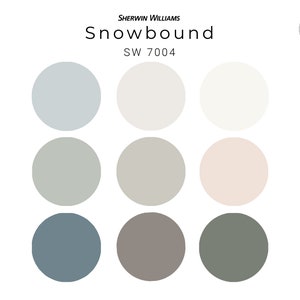Sherwin Williams Snowbound Paint Palette | Snowbound Whole House Paint ...