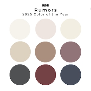 2025 Behr Rumors Color of the Year Palette | Interior Home Warm Paint ...