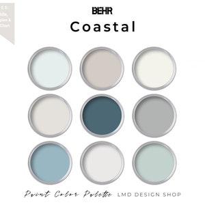 Coastal Behr Paint Color Palette Interior Paint Colors for - Etsy