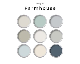 Modern Farmhouse Valspar Paint Palette House Color Palette - Etsy