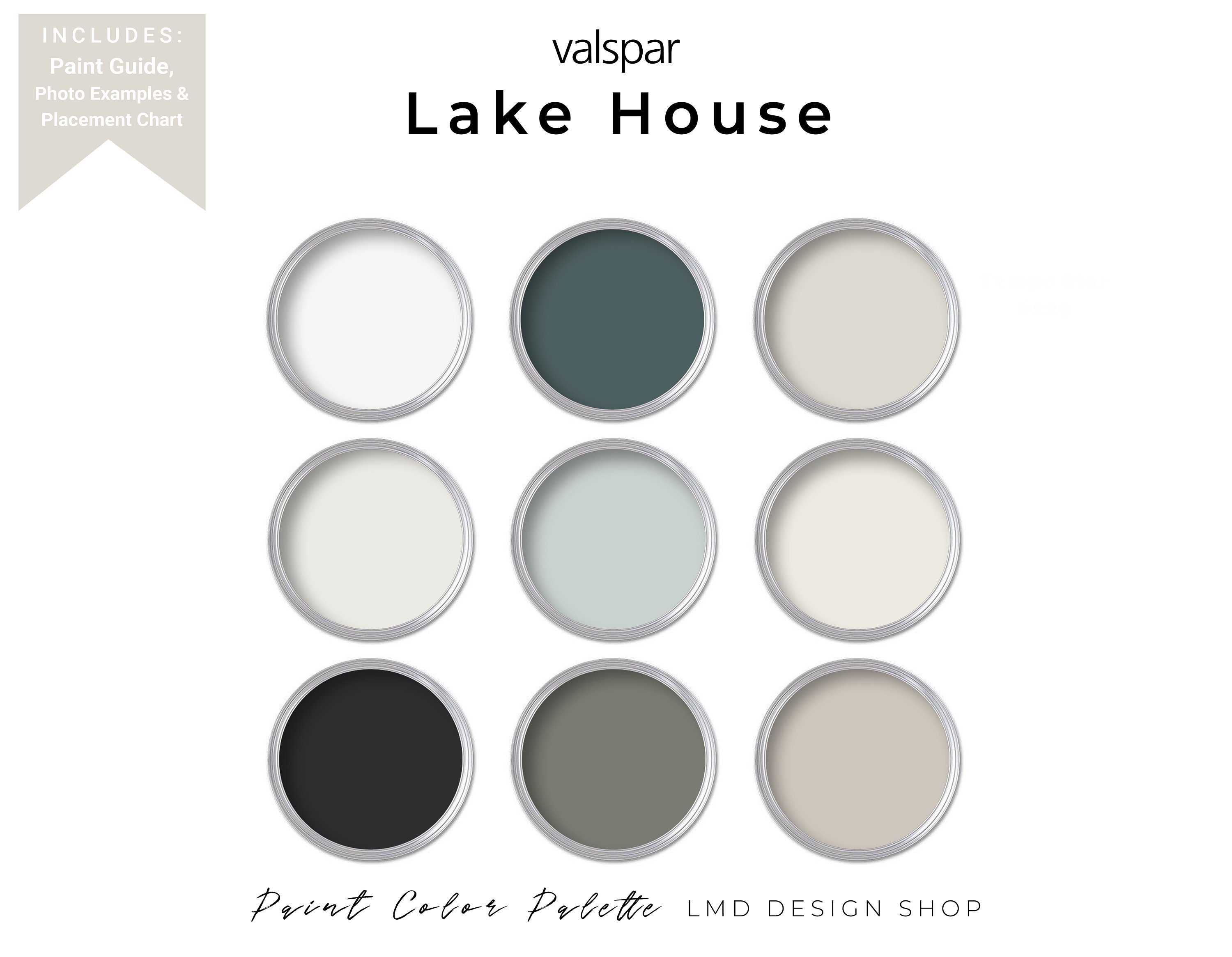 Valspar Lake House Cabin Paint Palette Whole House Paint - Etsy