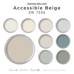Accessible Beige Sherwin Williams Paint Color Palette | Accessible ...