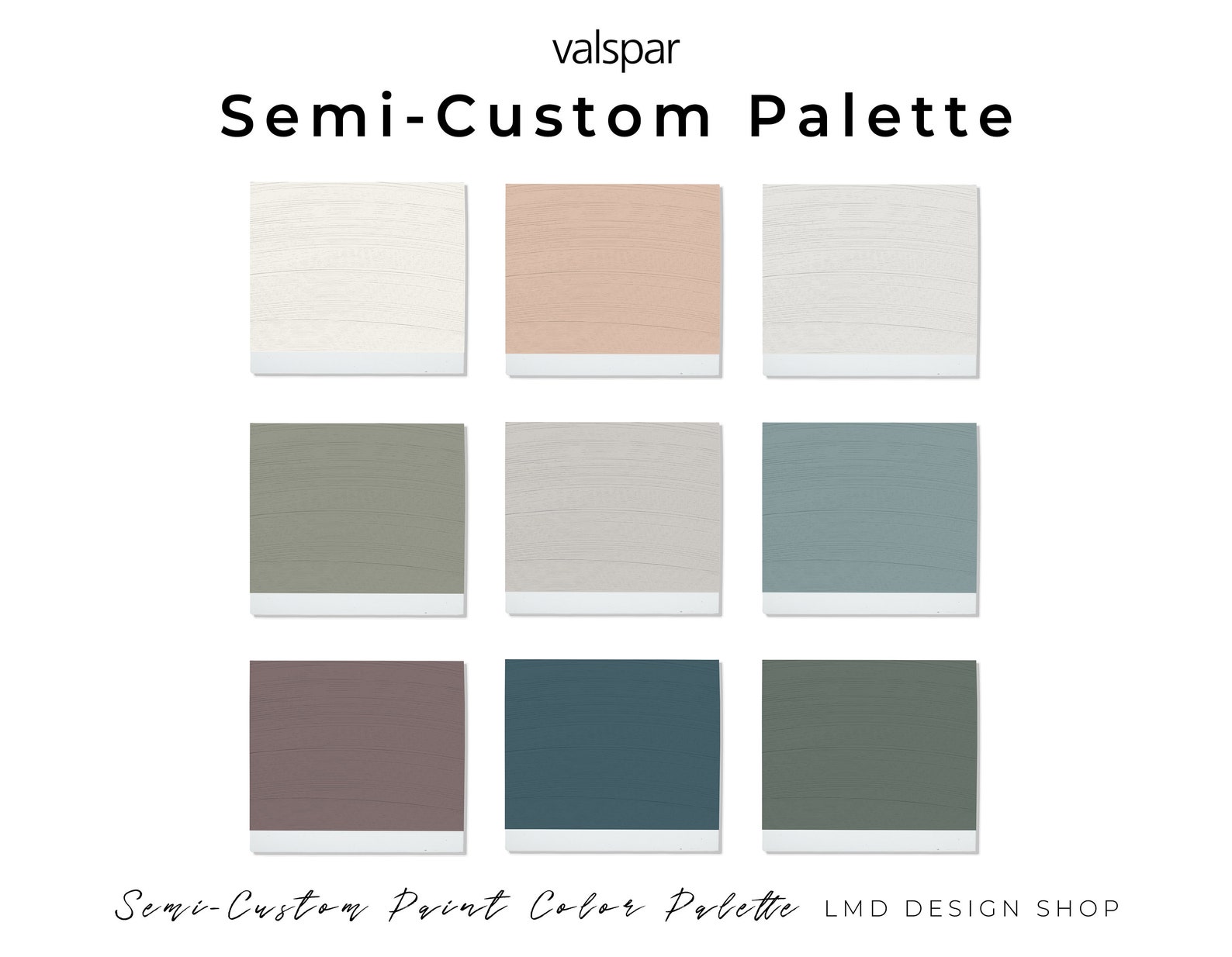 Custom Valspar Paint Color Palette Home Paint Color Selection - Etsy