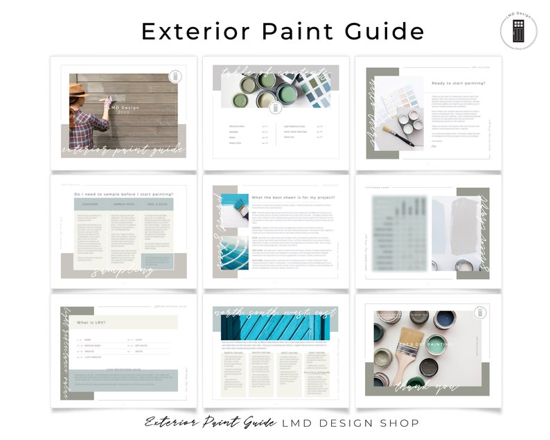 Rustic Exterior Paint Colors | 6 Rustic House Color Schemes - Etsy