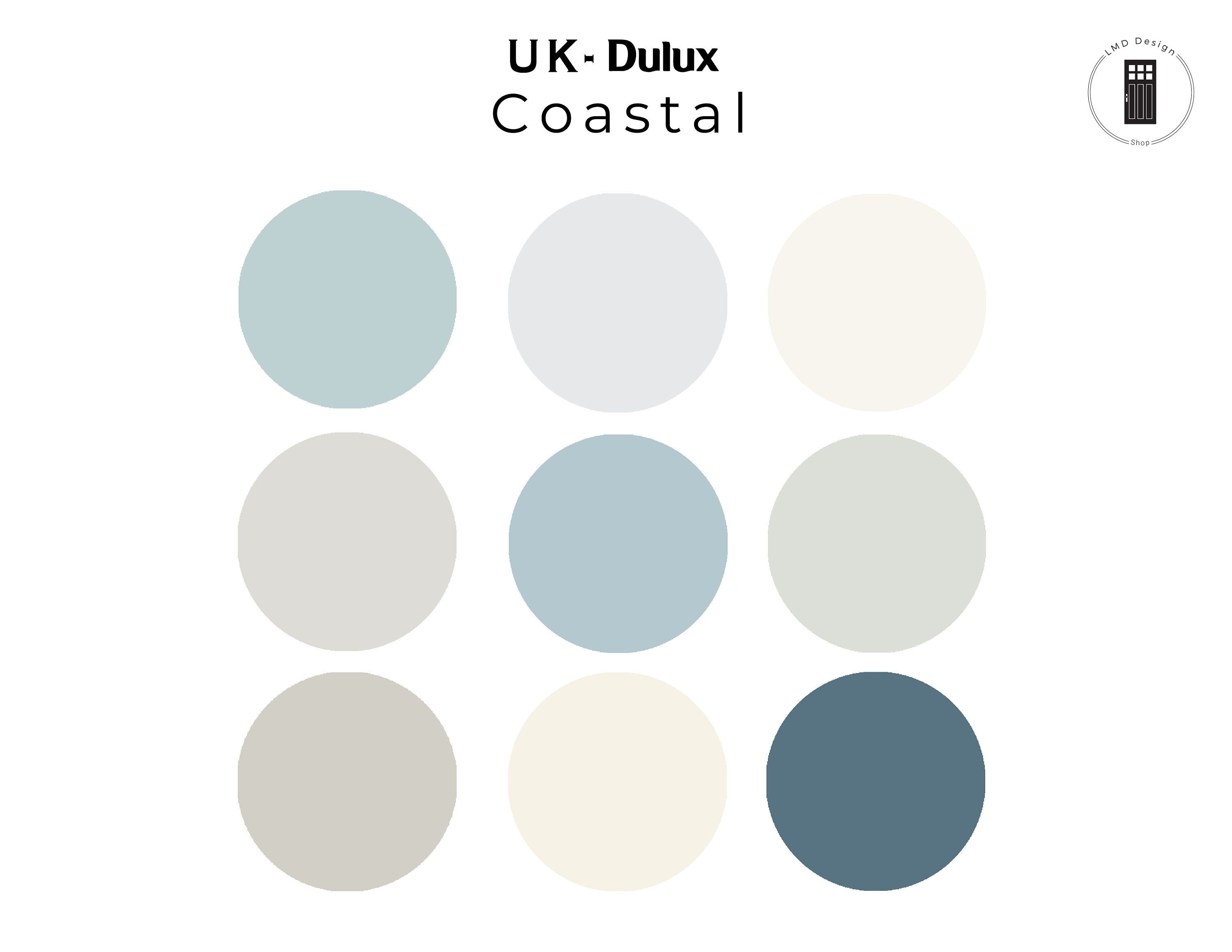 Coastal UK Dulux Paint Color Palette Dulux UK Color Codes Coastal Calm ...