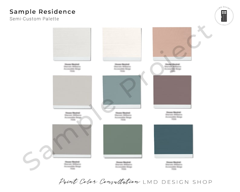 Custom Dulux Paint Color Palette | Interior Design Paint Scheme - Etsy ...
