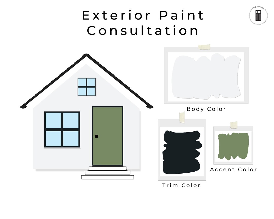 Exterior Paint Color Consultation | Custom Exterior Paint Selection - Etsy