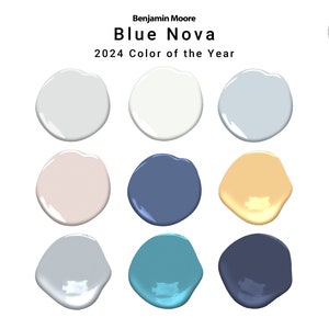 2024 Benjamin Moore Blue Nova Color of the Year Paint Pallette | Whole ...
