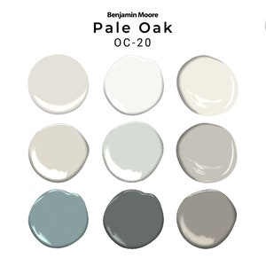 Pale Oak Benjamin Moore Home Paint Palette | Pale Oak Whole House ...