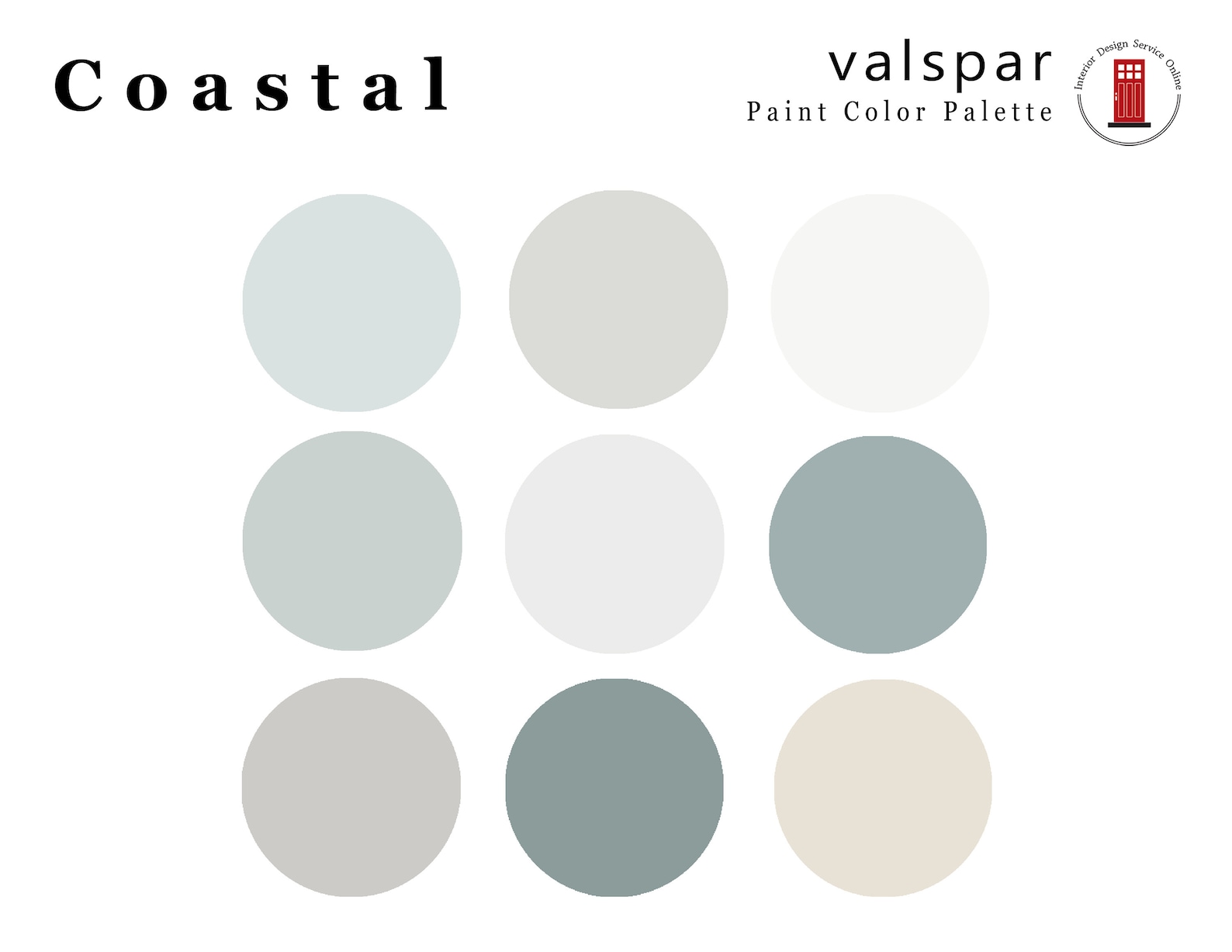 Coastal Beach Paint Palette Valspar Coastal Paint Palette - Etsy