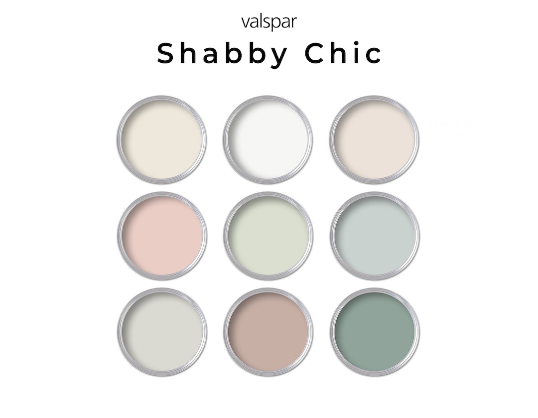 Shabby Chic Valspar Paint Color Palette | Cottage House Interior Paint ...