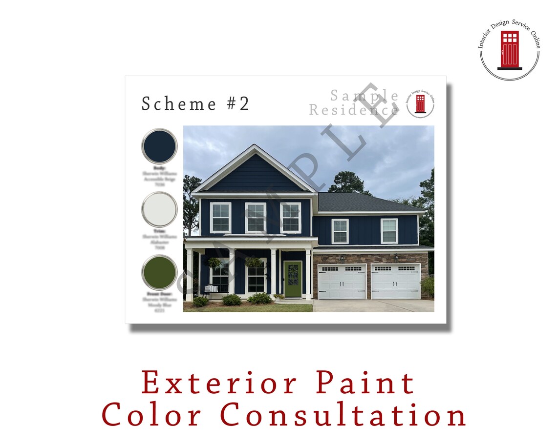 Additional Paint Color Scheme for Exterior Paint Color - Etsy