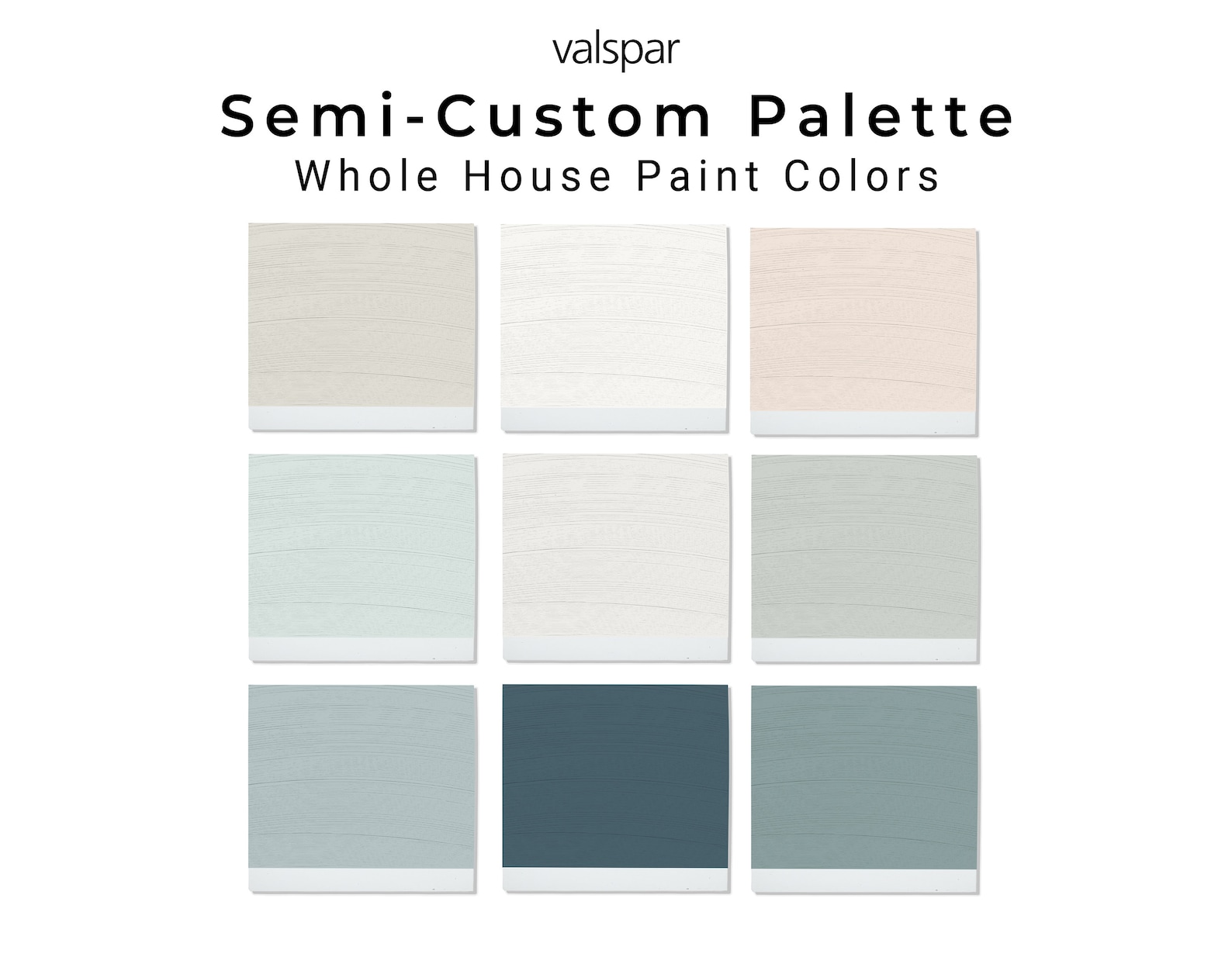 Custom Valspar Paint Color Palette Home Paint Color Selection - Etsy
