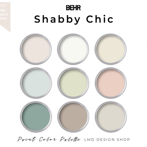 Shabby Chic Benjamin Moore Paint Palette Cottage House Color - Etsy