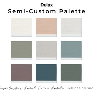 Custom Dulux Paint Color Palette | Interior Design Paint Scheme - Etsy ...