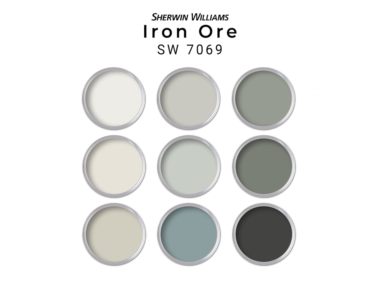 Iron Ore Sherwin Williams Paint Color Palette | House Paint Palette ...