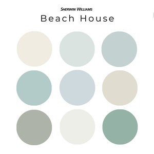 Beach House Sherwin Williams Paint Palette Coastal Paint - Etsy