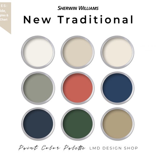 Sherwin Williams Traditional Paint Color Palette Paint Scheme - Etsy
