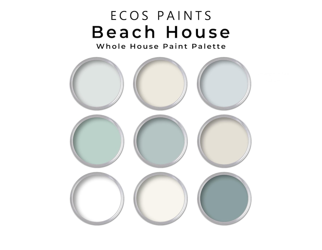 Beach House ECOS Paint Palette | Beach Coastal Non-toxic, No VOC Paint ...