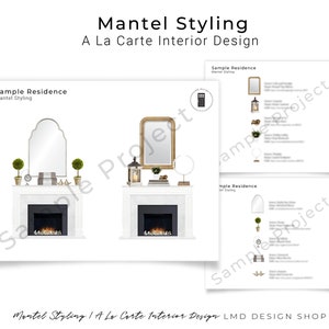 Interior Design Service Mantel Styling Rendering - Etsy