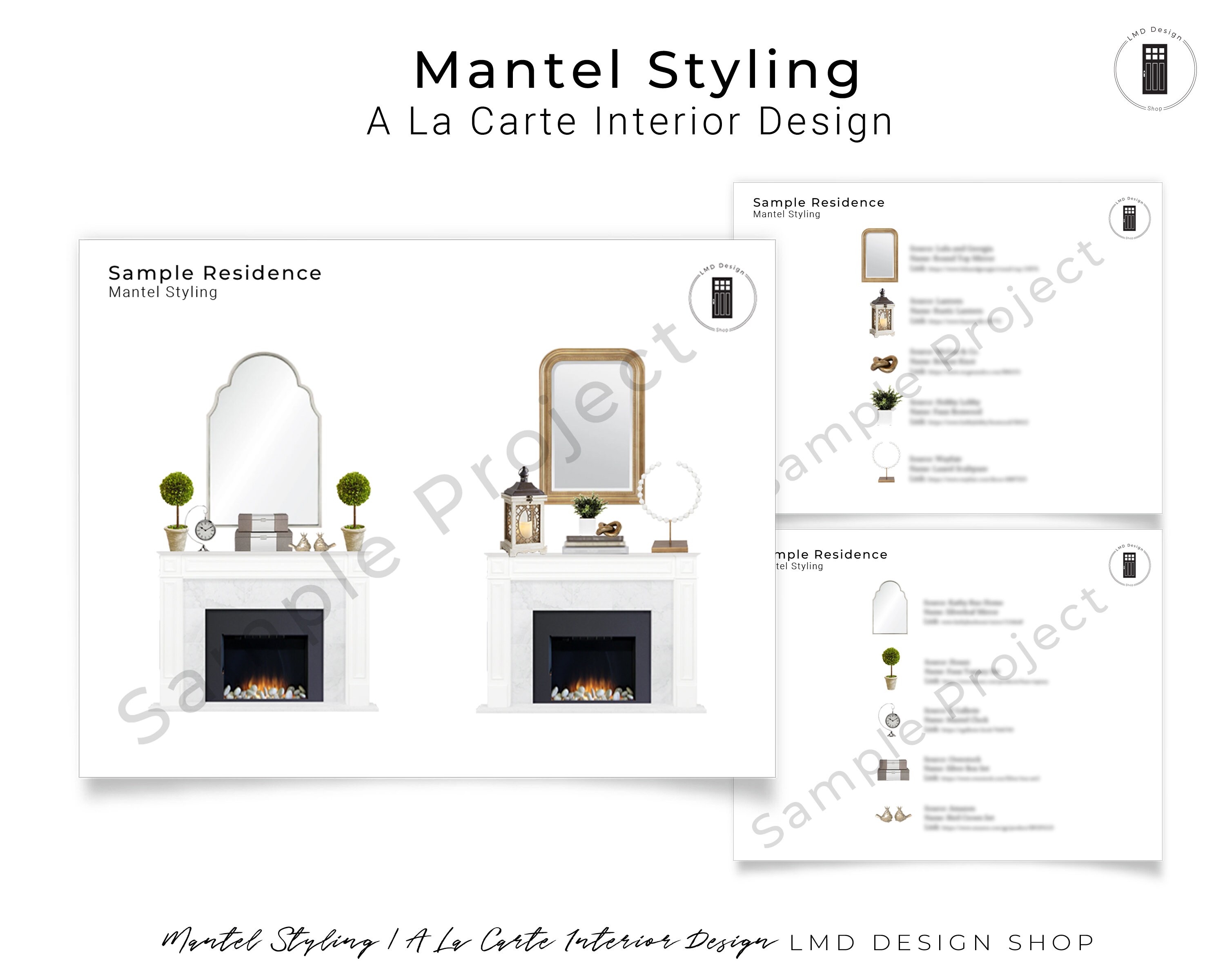 Interior Design Service Mantel Styling Rendering - Etsy