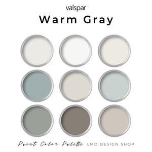 Gray Valspar Paint Color Palette Interior Paint Colors for Home - Etsy ...