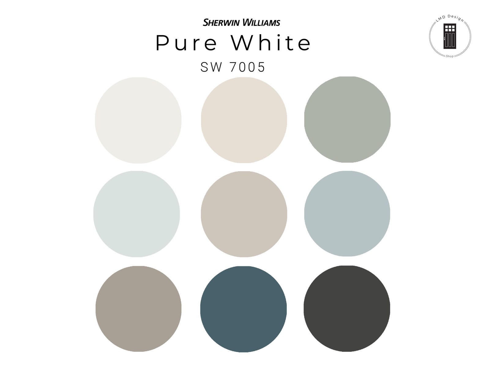 Sherwin Williams Pure White Paint Colors | Whole House Palette SW 7005 ...