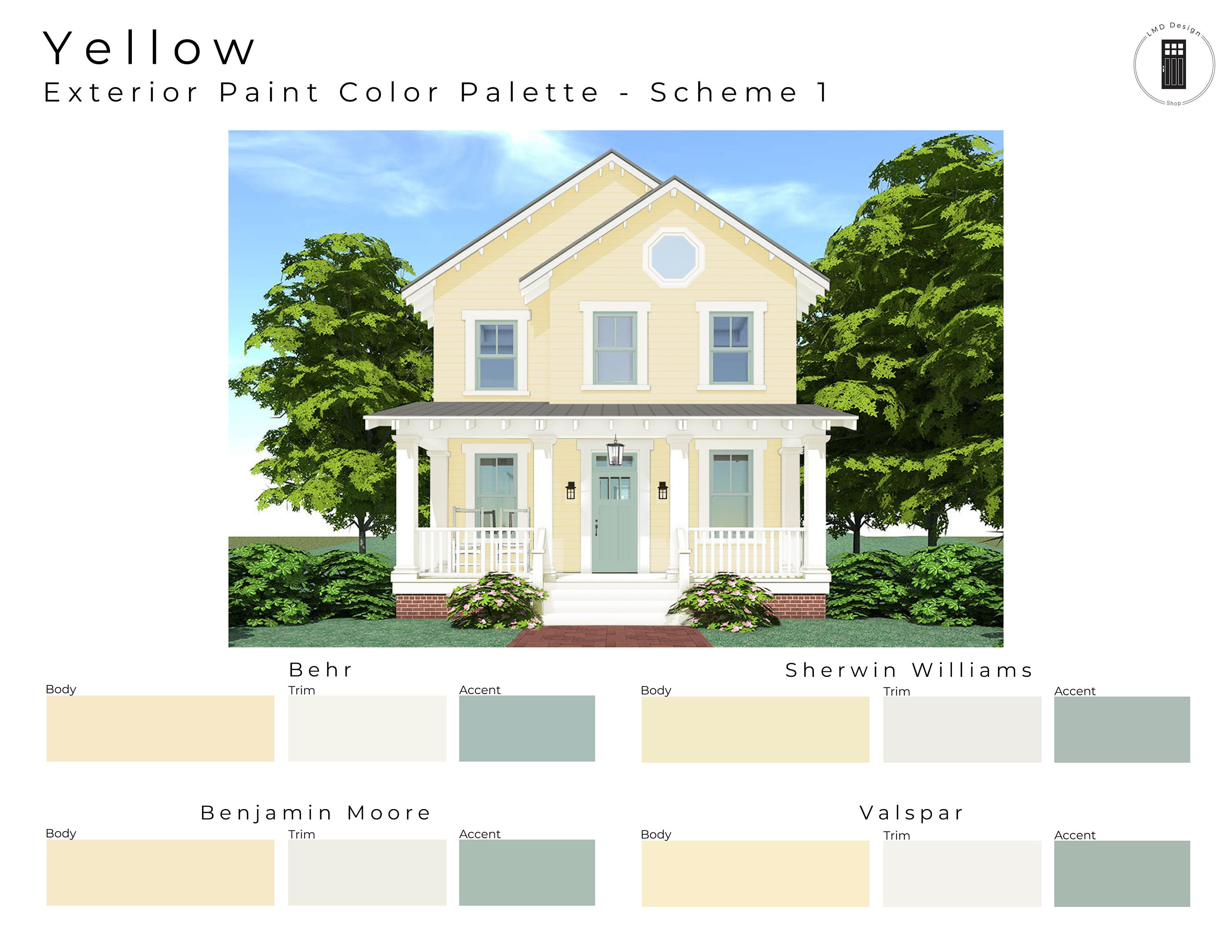 Yellow Exterior Paint Home Palettes Yellow House Exterior Paint Colors ...