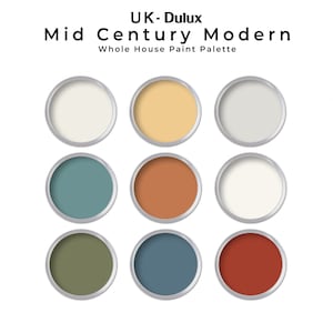 UK Dulux Mid Century Modern Paint Color Palette | Dulux (UK Color Codes ...