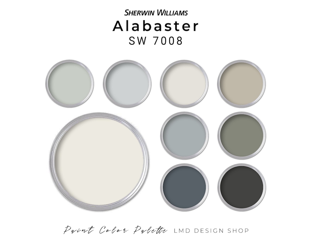 Sherwin Williams Alabaster Paint Color Palette Alabaster Whole House ...